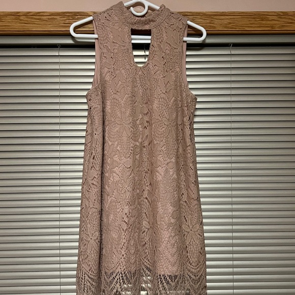 love, Fire | Dresses | Pale Pink Lace Keyhole Dress | Poshmark